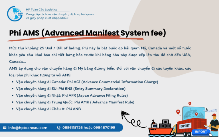 Các loại phụ phí cơ bản cần thu cho một lô hàng xuất nhập khẩu