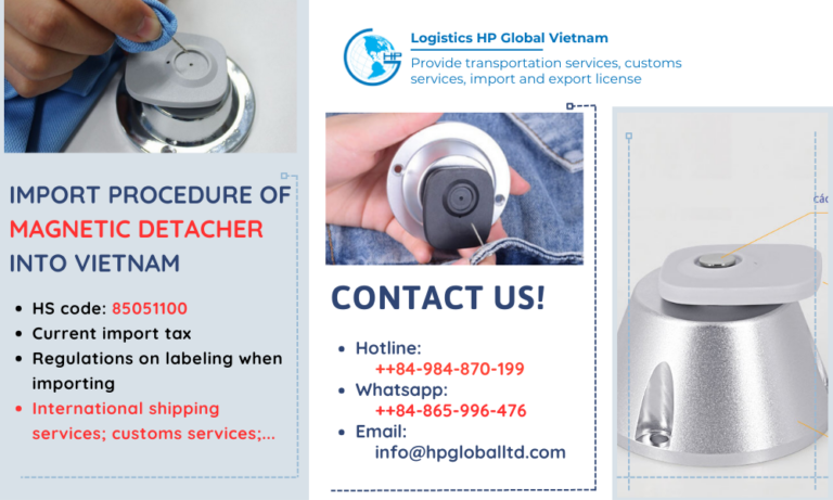 Import duty and procedures for Magnetic detacher to Vietnam