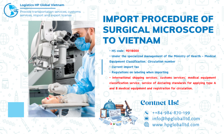 Import duty and procedures for Surgical microscope to Vietnam