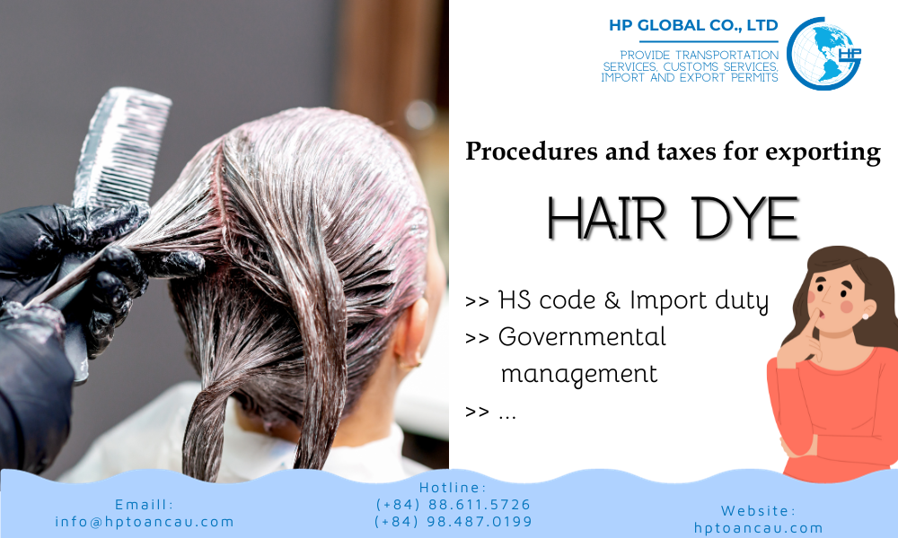 Import duty and procedures for Hair dye to Vietnam – HP Global