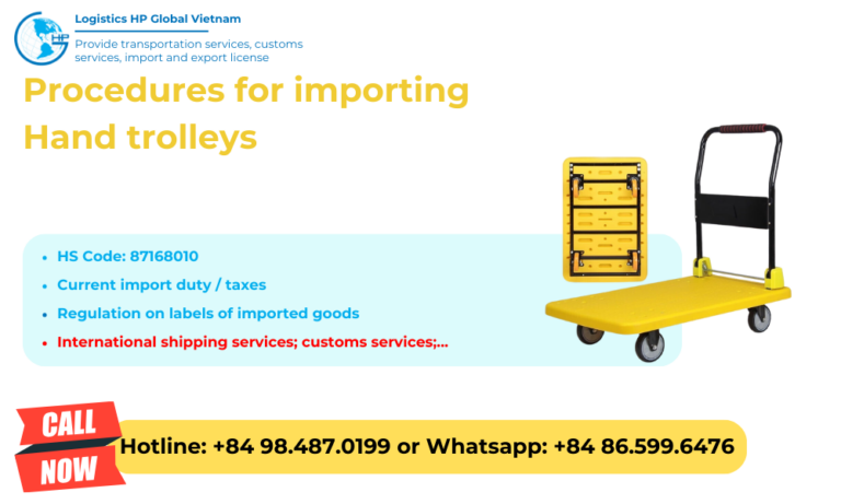Import duty and procedures for Hand trolleys to Vietnam