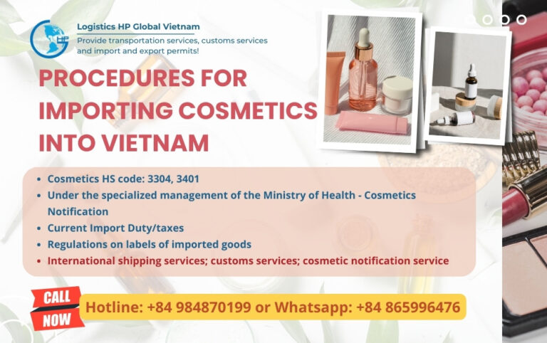 Import Procedure into Vietnam of Cosmetics - HP Global