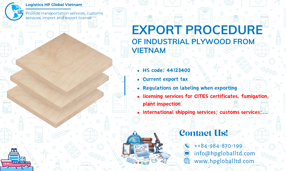 Freight and duty to export Industrial plywood from Vietnam