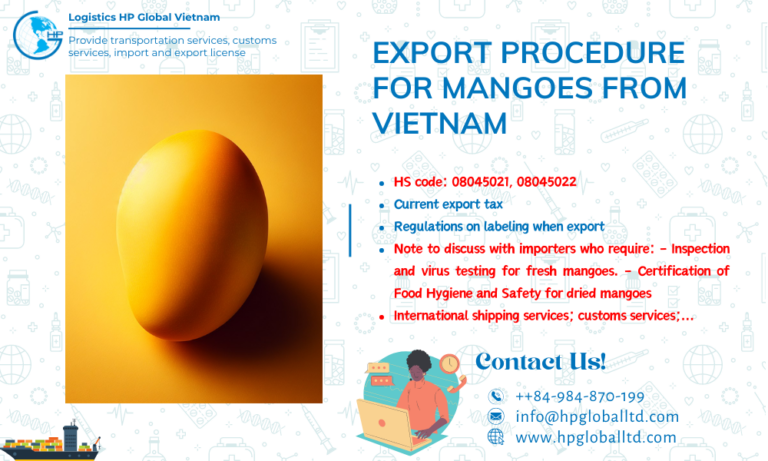 Freight and duty to export Mangoes from Vietnam – HP Global