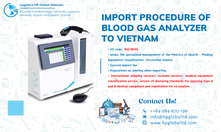 Import duty and procedures for Blood gas analyzer to Vietnam