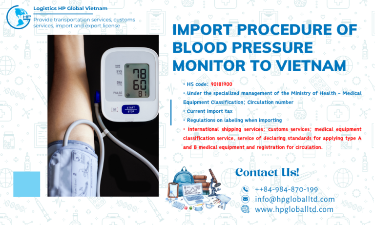 Import duty and procedures for Blood pressure monitor to Vietnam