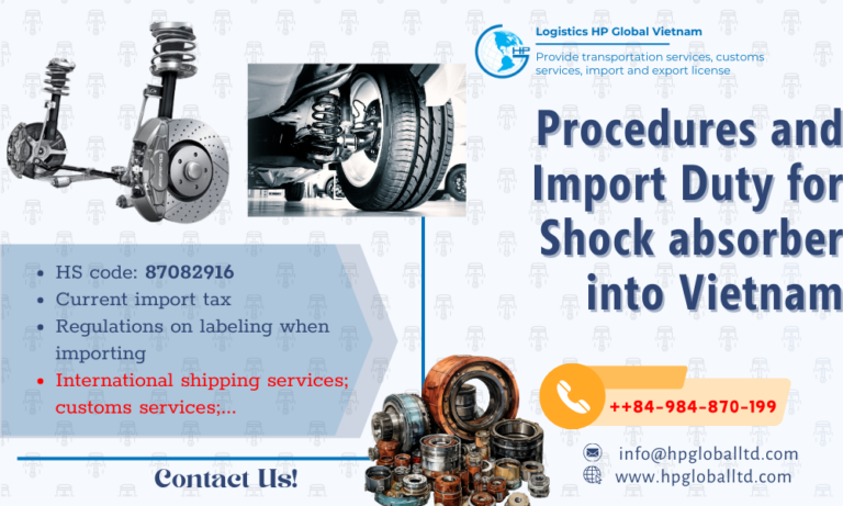 Import duty and procedures for Shock absorber to Vietnam