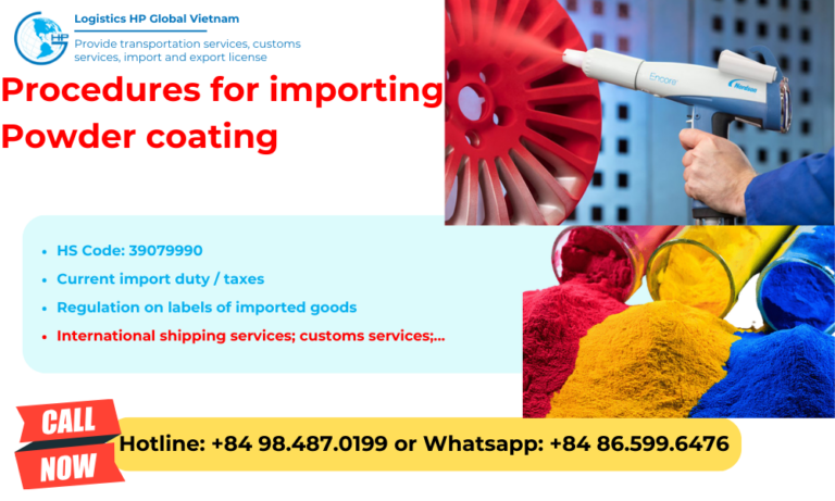 Import duty and procedures for Powder coating to Vietnam