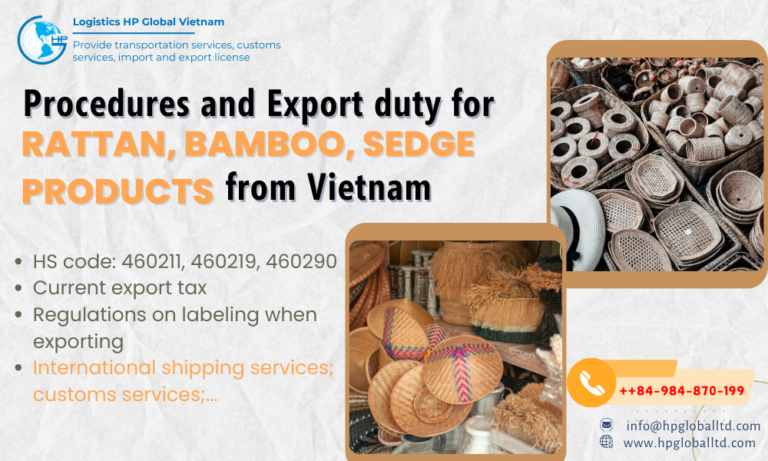 Procedures for exporting Rattan bamboo sedge from Vietnam
